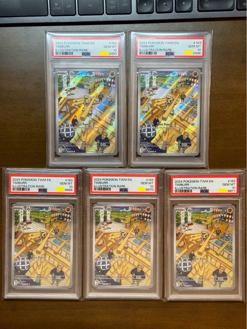 PSA 10 Pokemon TCG Timburr Illustration Rare Twilight Masquerade ...