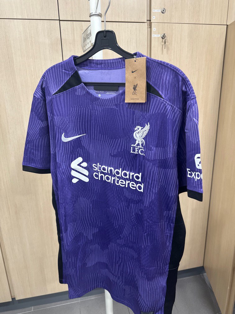 Rare retro Liverpool away purple Jersey, Men's Fashion, Tops & Sets ...