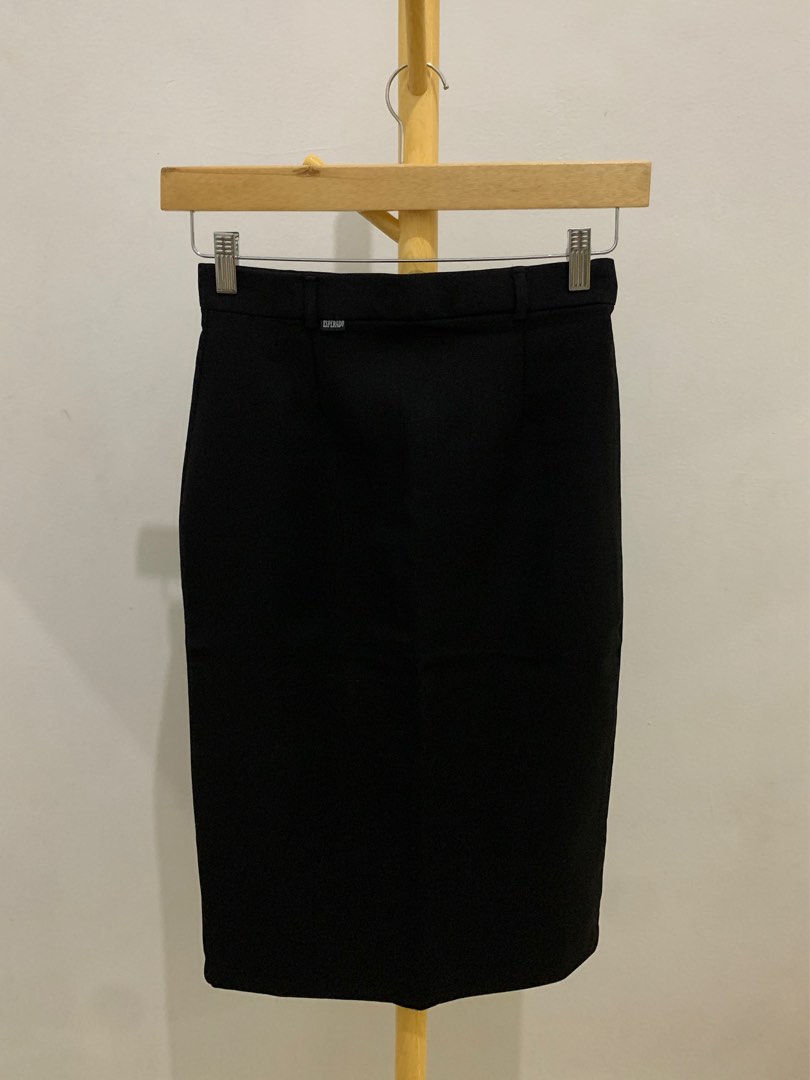 Rok Span Hitam Formal / Rok Kantor / Rok Kerja, Fesyen Wanita, Pakaian ...