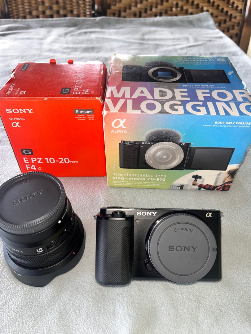 Sony ZV-E10 + Sony 10-20mm f/4 G lens, Photography, Cameras on Carousell