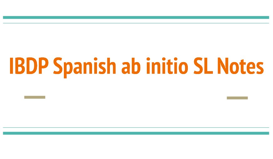 Spanish ab initio SL notes, Hobbies & Toys, Books & Magazines ...