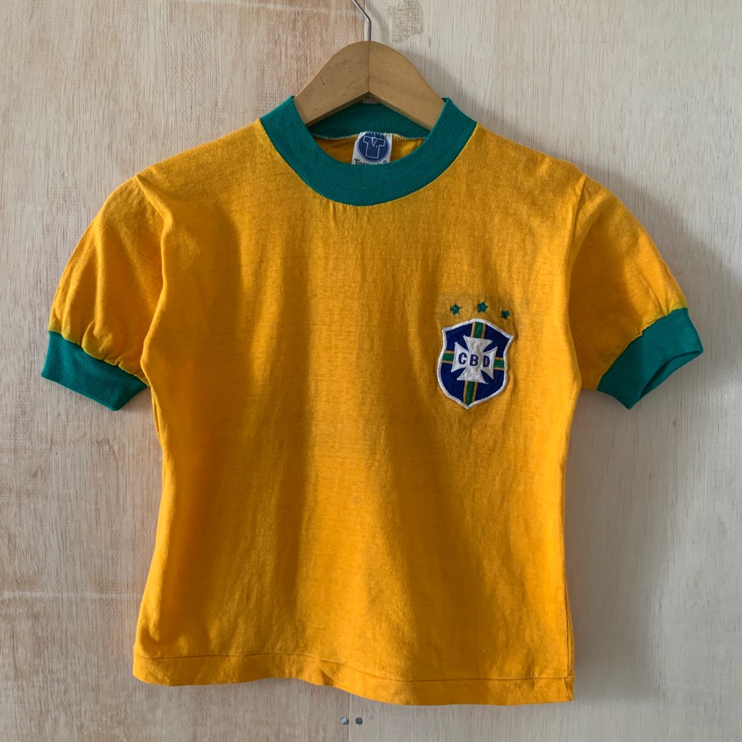 Vintage Brasil Football Style Bloke Core Jersey, Fesyen Pria, Pakaian ...