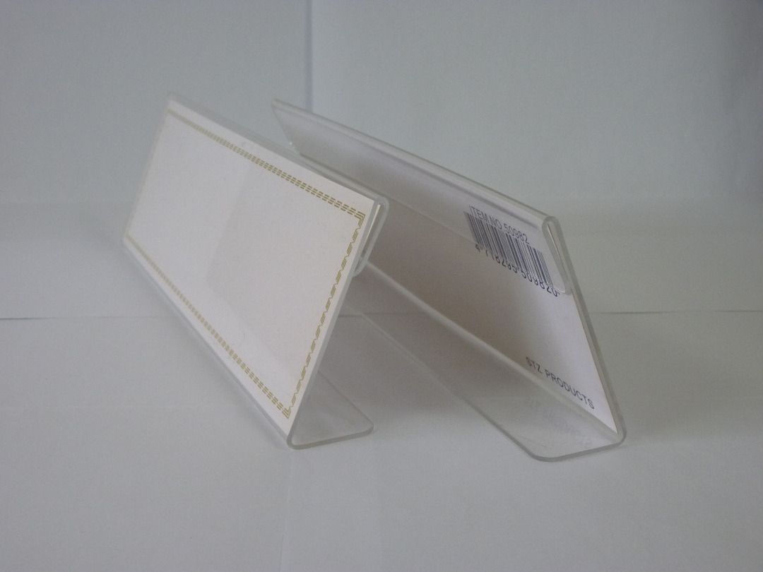 V-Shape Plastic Name Plate Displays, Furniture & Home Living, Home ...