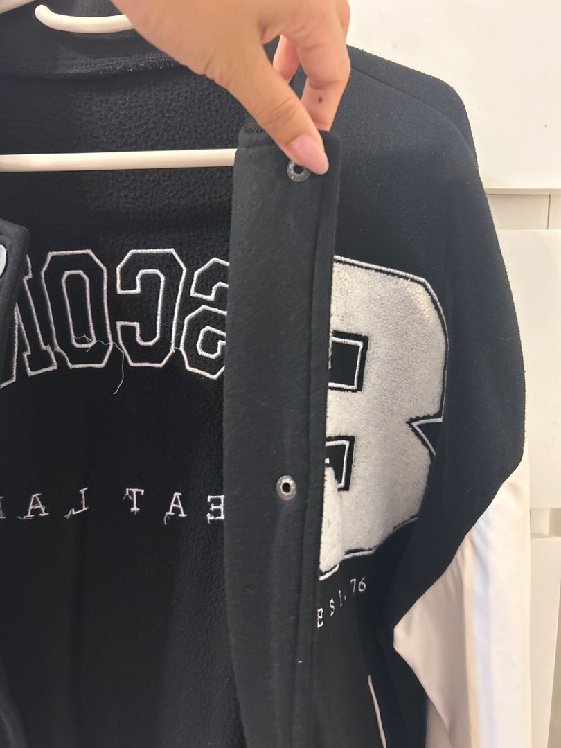 Wisconsin Varsity Jacket - Black and White, Men's Fashion, Coats ...