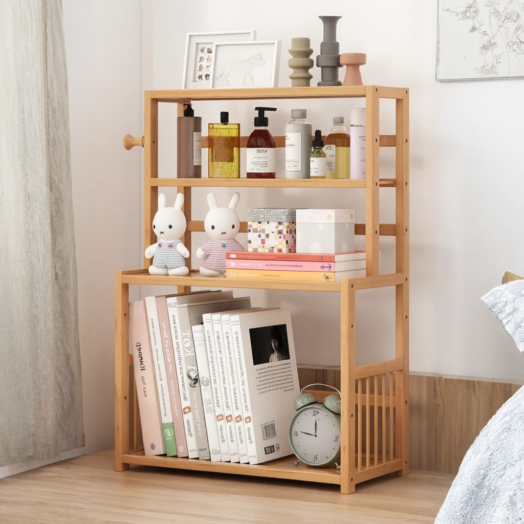Wooden Storage Shelf Organizer | Multi Layer Display Rack | Small ...