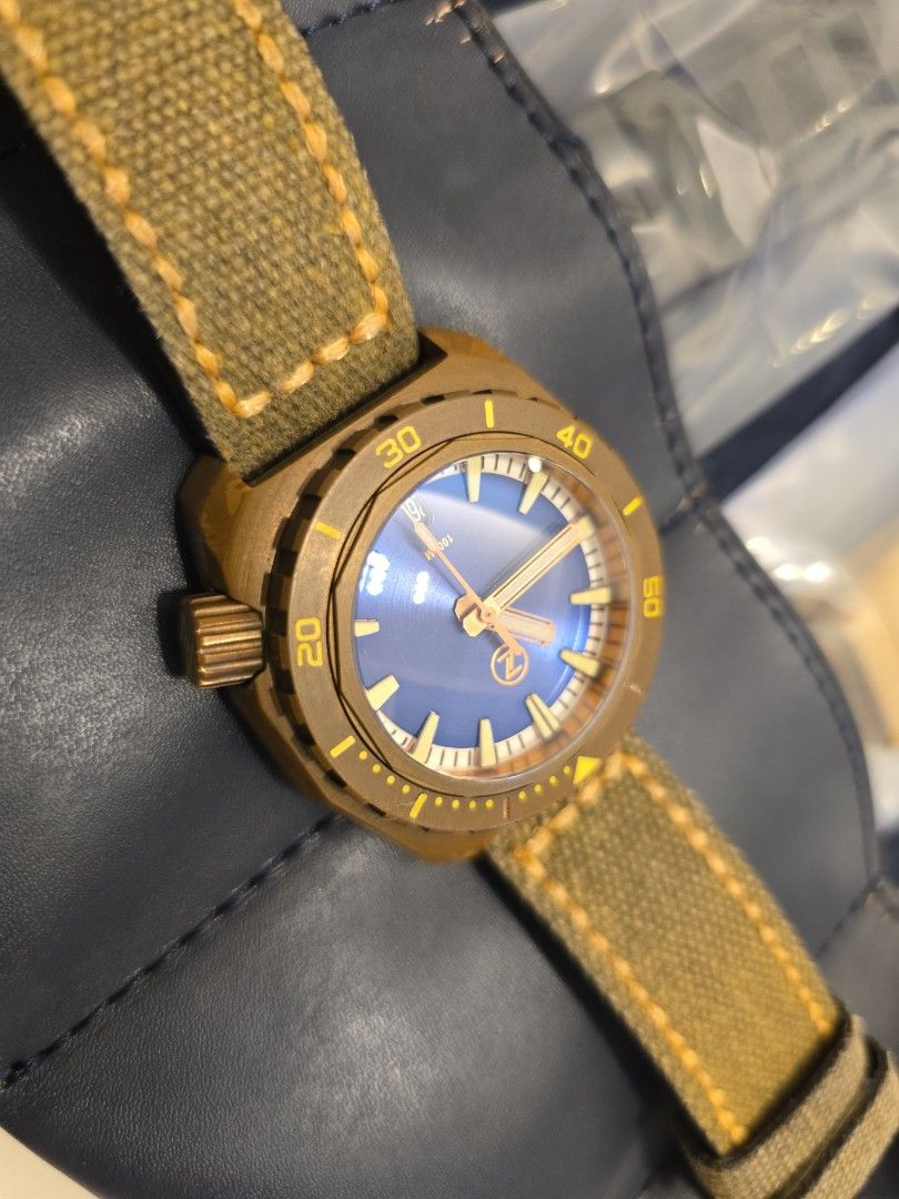 Zelos Hammer Head Bronze 1000M Dive Watch, Luxury, Watches on Carousell