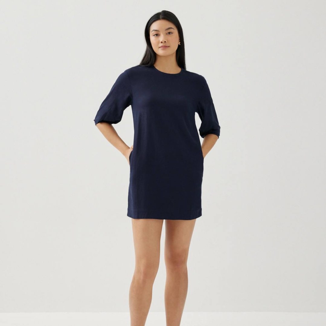 BNWT LB Love Bonito Basic Linen Shift Dress in Navy | ashanti leigh ...