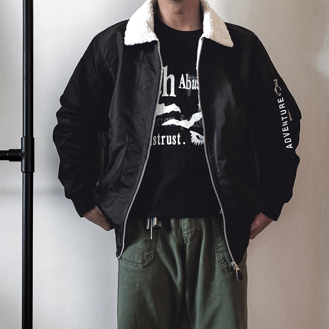 BOMBER SHERPA JACKET ASNOFIT, Fesyen Pria, Pakaian , Baju Luaran di ...