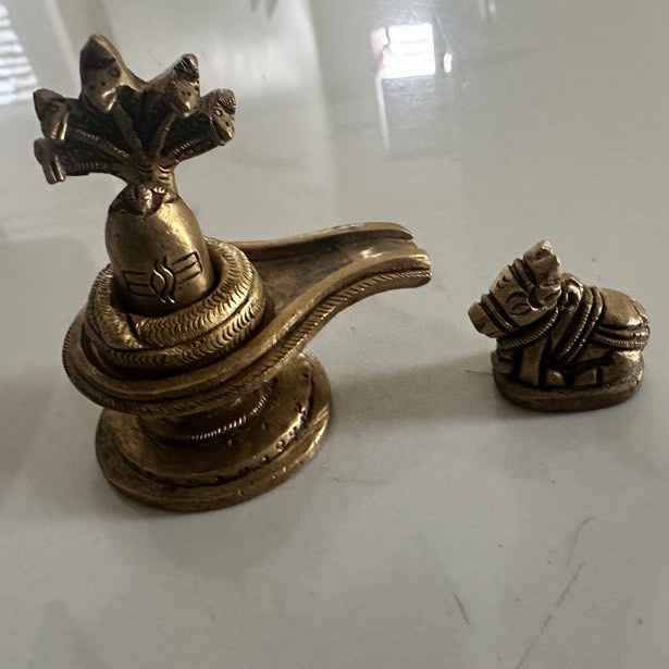brass shivling, Hobbies & Toys, Religious Items on Carousell