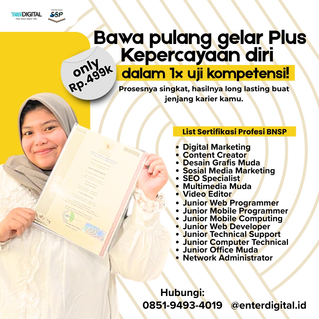 Cara Mendapatkan Sertifikasi Bnsp Nias Utara, Jasa, Lainnya di Carousell