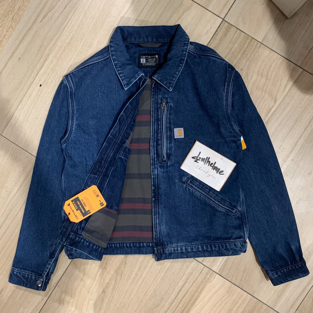 Carhartt Denim Detroit Jacket, Men's Fashion, Coats, Jackets and ...