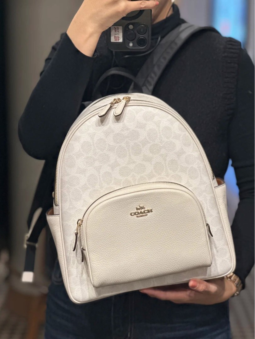 Coach Court Backpack In Signature Canvas, Women's Fashion, Bags ...