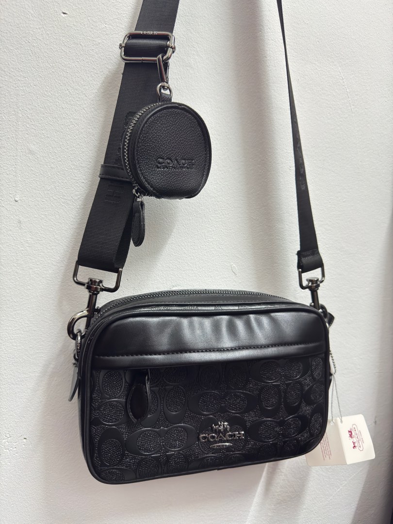 Coach Graham Embossed Crossbody Sling Bag, Men's Fashion, Bags, Sling ...