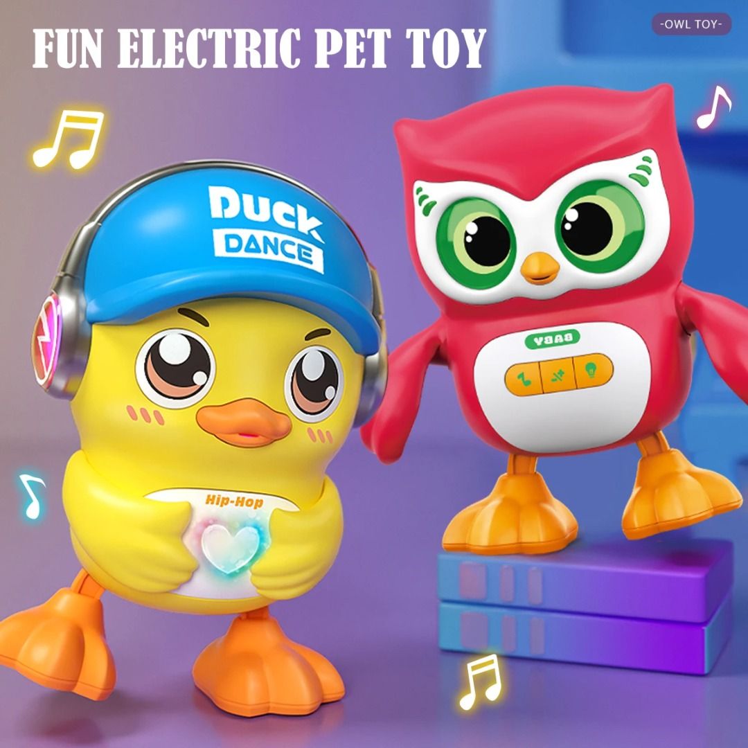 Cute Animals Electronic Toy, Owl Duck Pet with Music Light Dancing ...