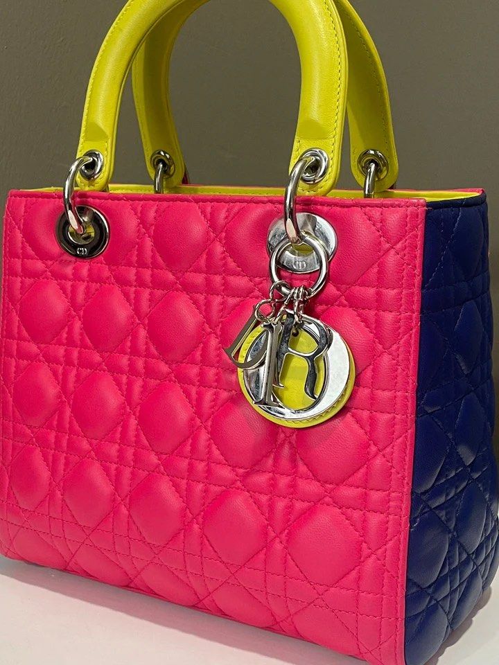 Dior Classic Lady Dior Tri-Color, Luxury, Bags & Wallets on Carousell
