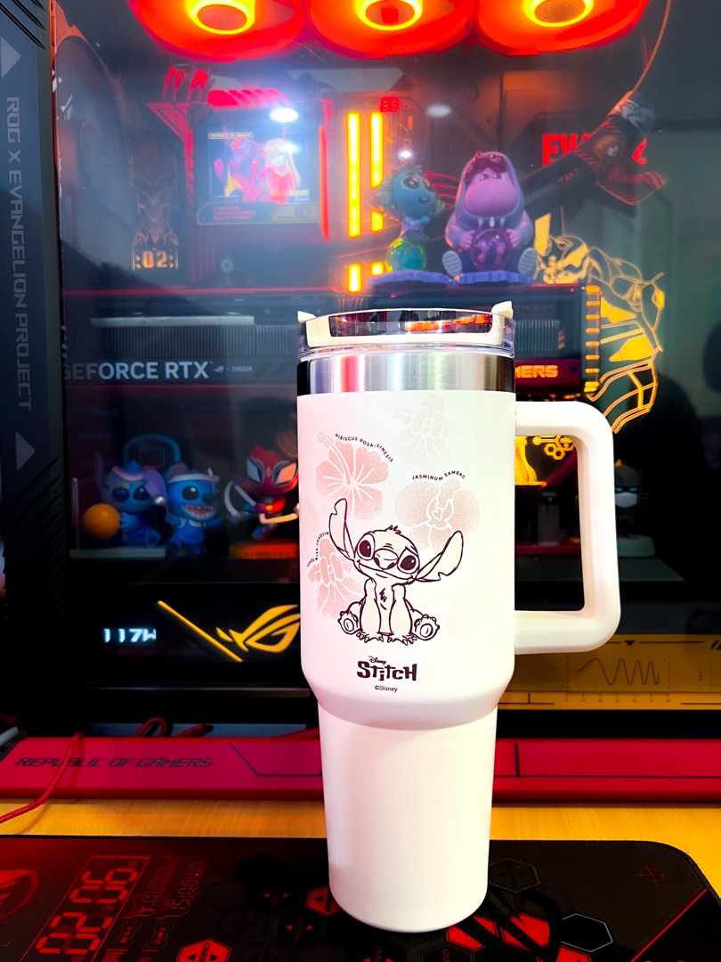 Disney Stitch Stanley Tumbler Cup 40oz Limited Edition (White Pearl ...