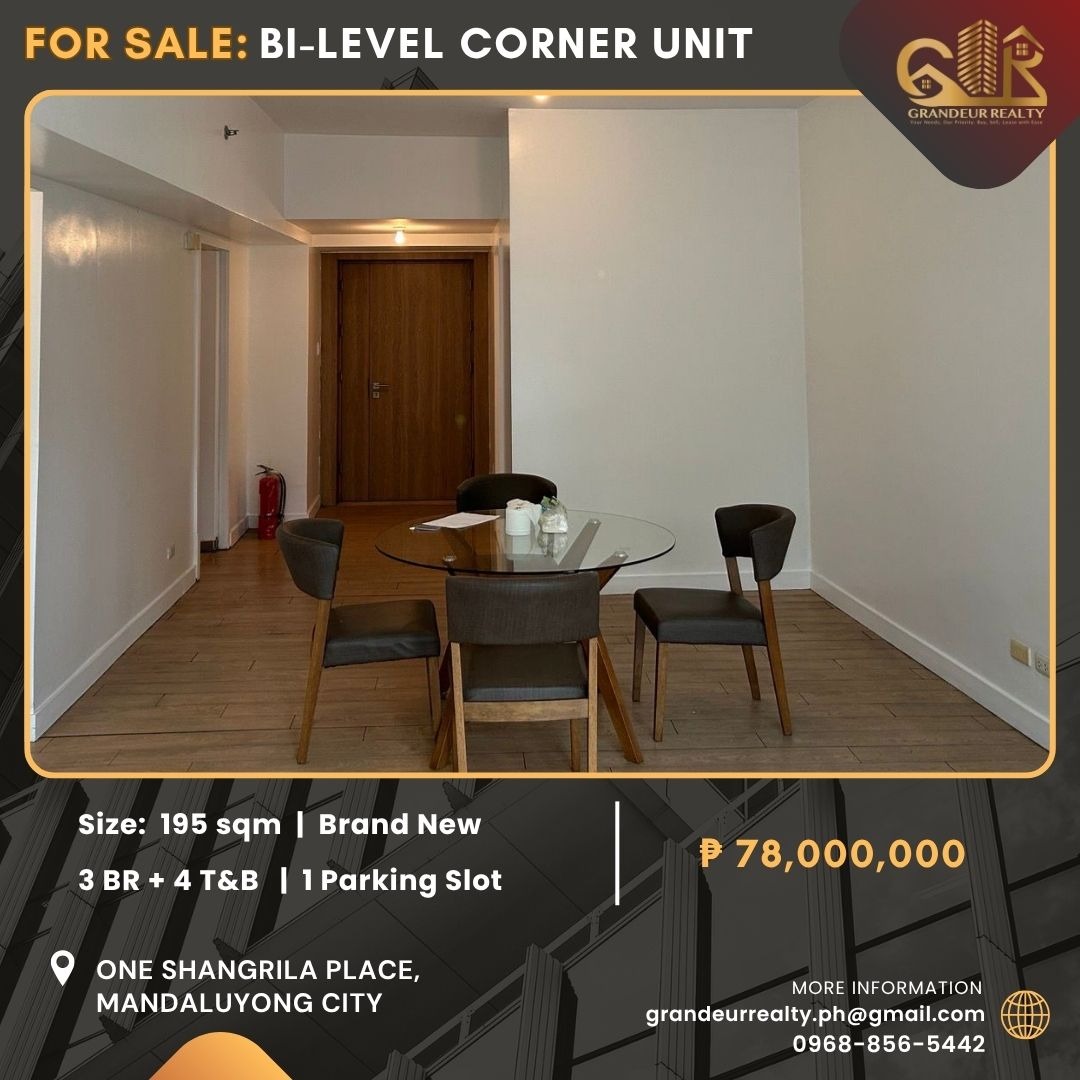 FOR SALE Bi-Level Unit located at One Shangrila Place, Mandaluyong City ...