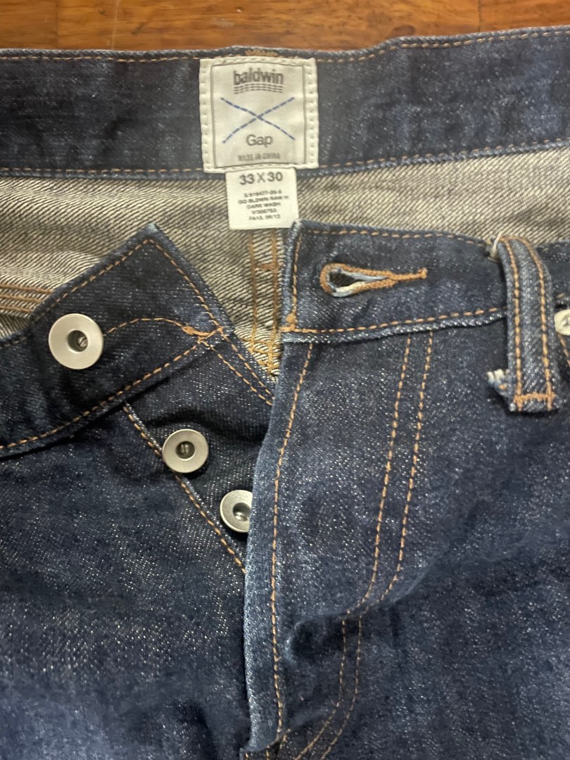 Gap x Baldwin Selvedge Denim, Men's Fashion, Bottoms, Jeans on Carousell