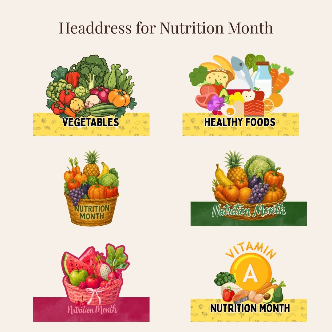 Headdress for Nutrition Month - Vegetables, Fruits, Healthy Foods ...