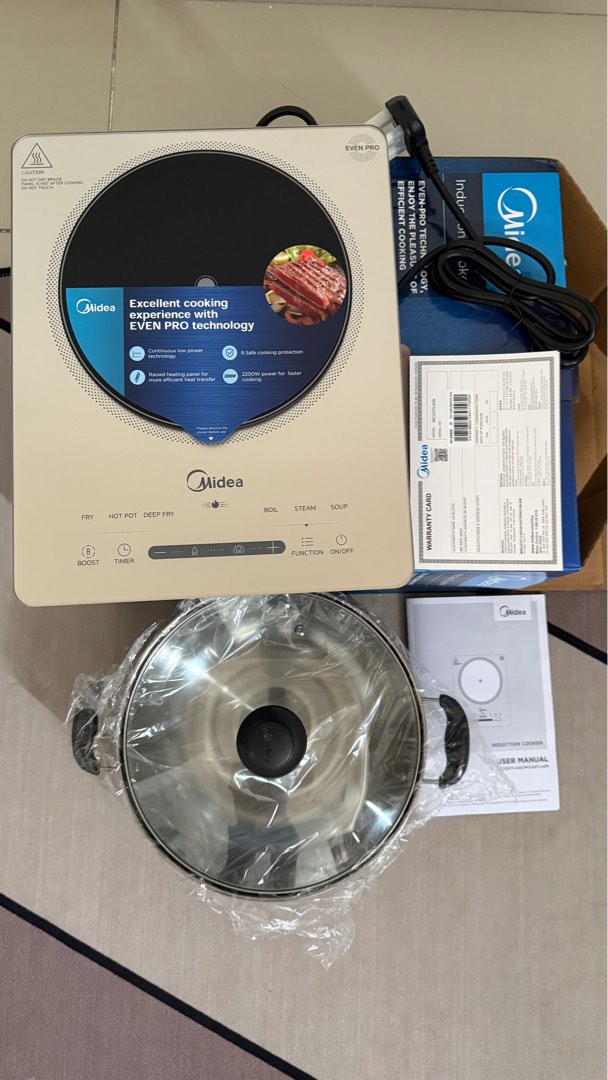 induction cooker midea, Furniture & Home Living, Kitchenware ...