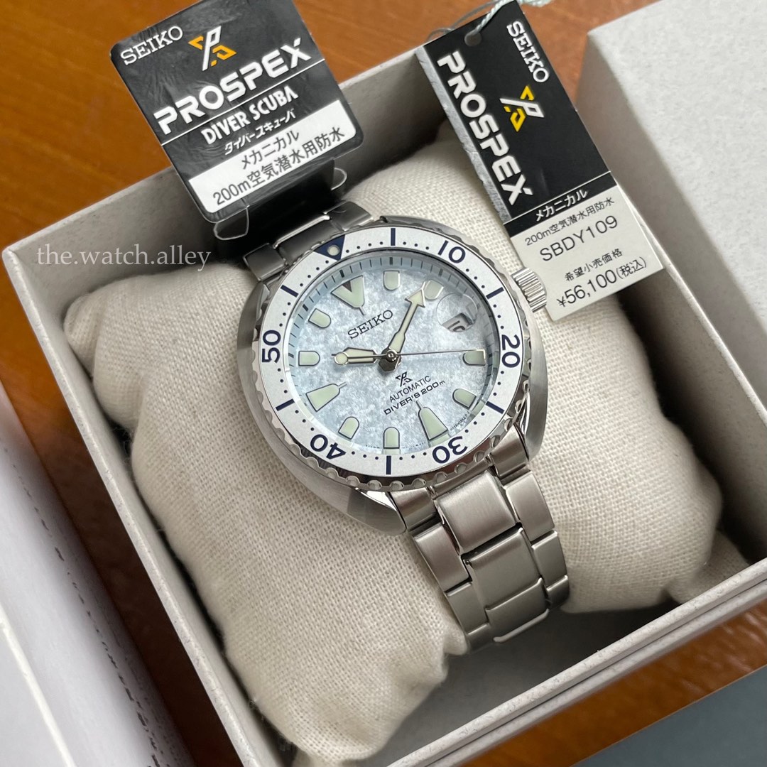 JDM Seiko Prospex - SBDY109 Ice Frost - Mini Turtle Divers, Men's ...