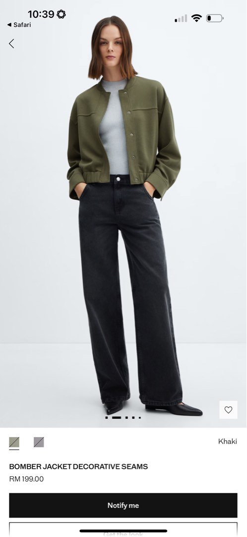 Mango Set Bomber Jacket and Pants, Women's Fashion, Dresses & Sets ...