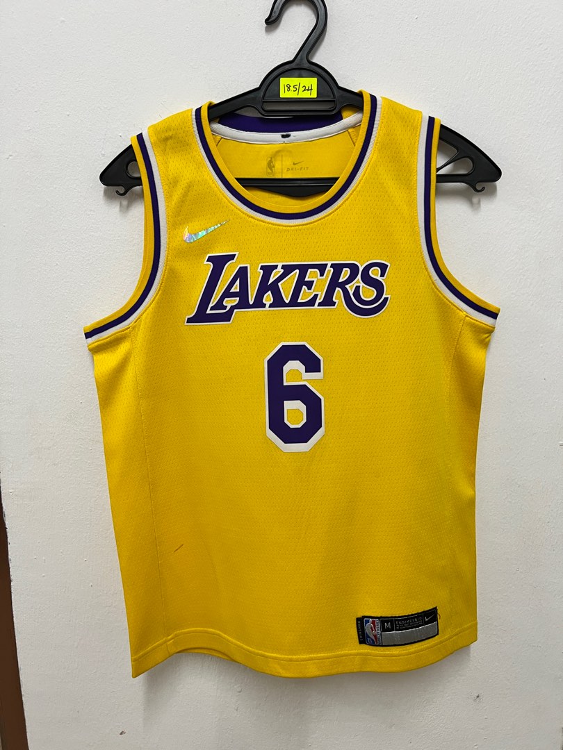 Nike Los Angeles Lakers LeBron James #6 NBA Jersey Yellow, Men's ...