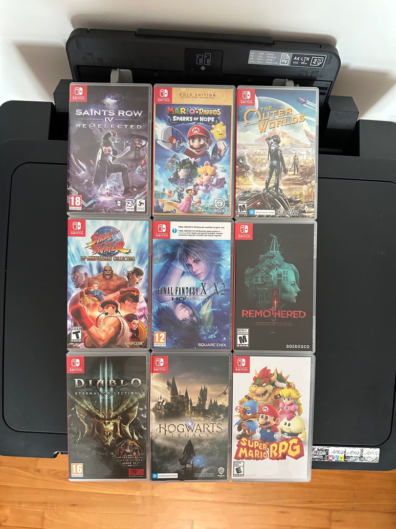 Nintendo Switch game Saints row IV / Mario rabbids / The outer worlds ...