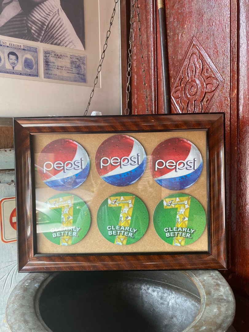 Pepsi 7up Frame Antik, Hobbies & Toys, Collectibles & Memorabilia ...
