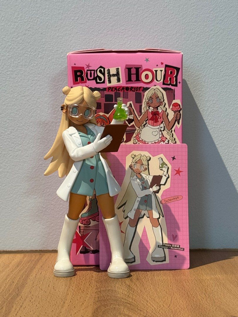 Pop Mart Peach Riot Rush Hour Series: Poppy - Scientist, Hobbies & Toys ...