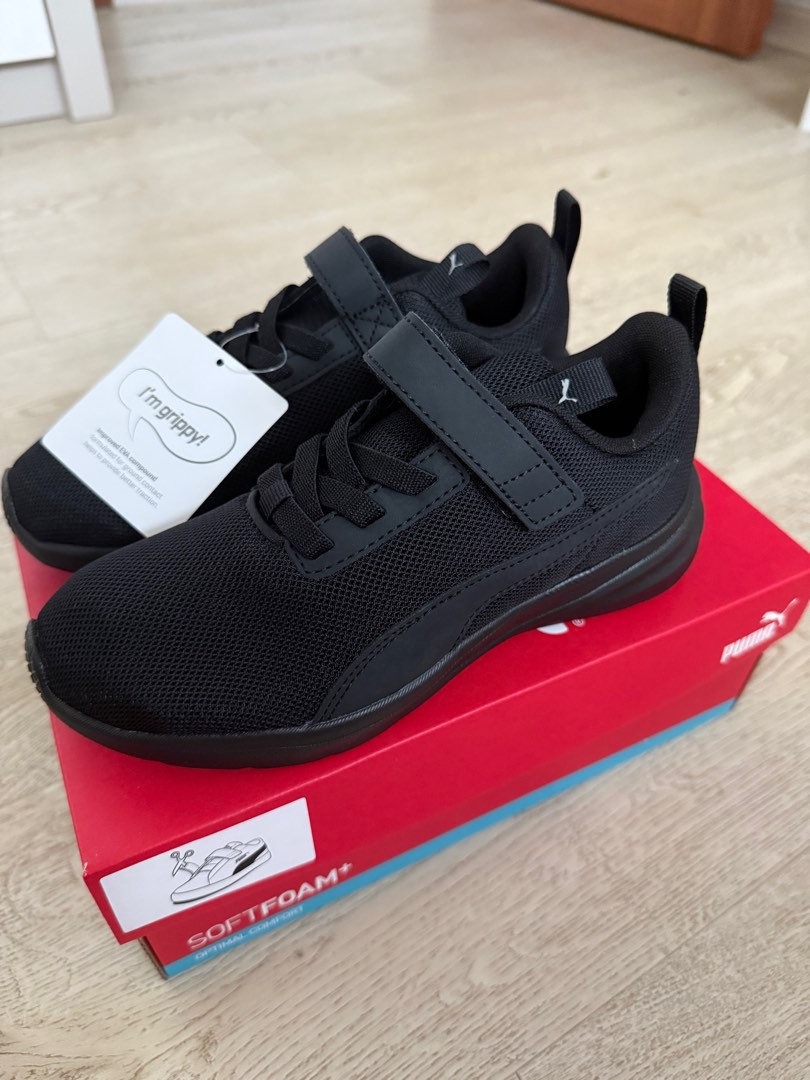 Puma Rickie Runner AC US2C - Black, Babies & Kids, Babies & Kids ...