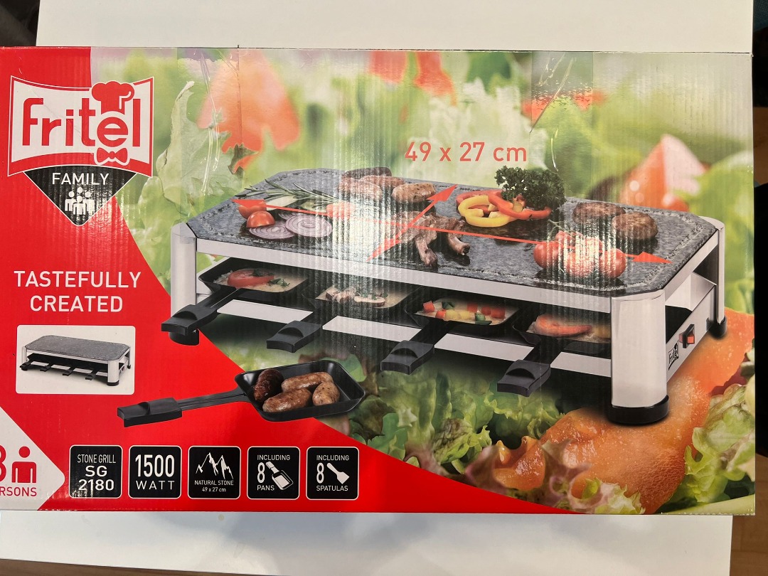 Raclette Set with Stone Grill, 家庭電器, 廚房電器, 燒烤爐及火鍋鍋具 - Carousell