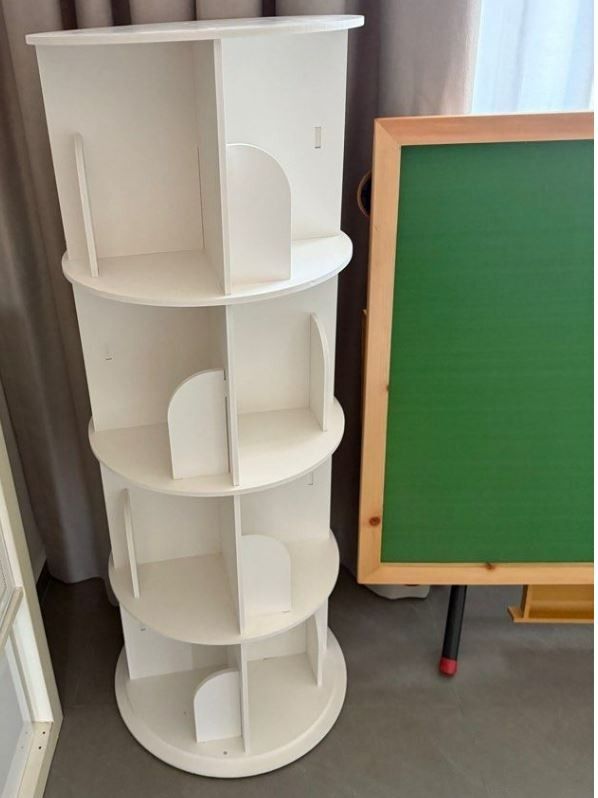 Rotation BOokshelf | Rotating Bookshelf Cabinet | Storage Shelf | Round ...