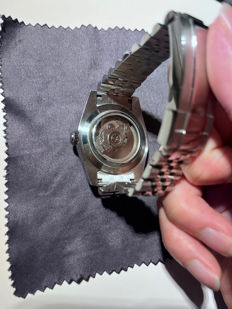 Seiko Mod Datejust Rolex Olive Green, Luxury, Watches on Carousell
