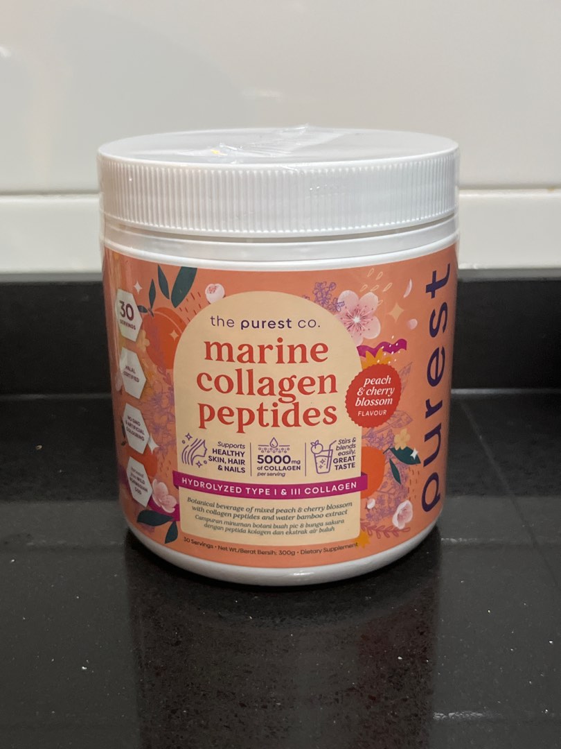 The Purest Co. Marine Collagen Peptides - Peach & Cherry Blossom ...