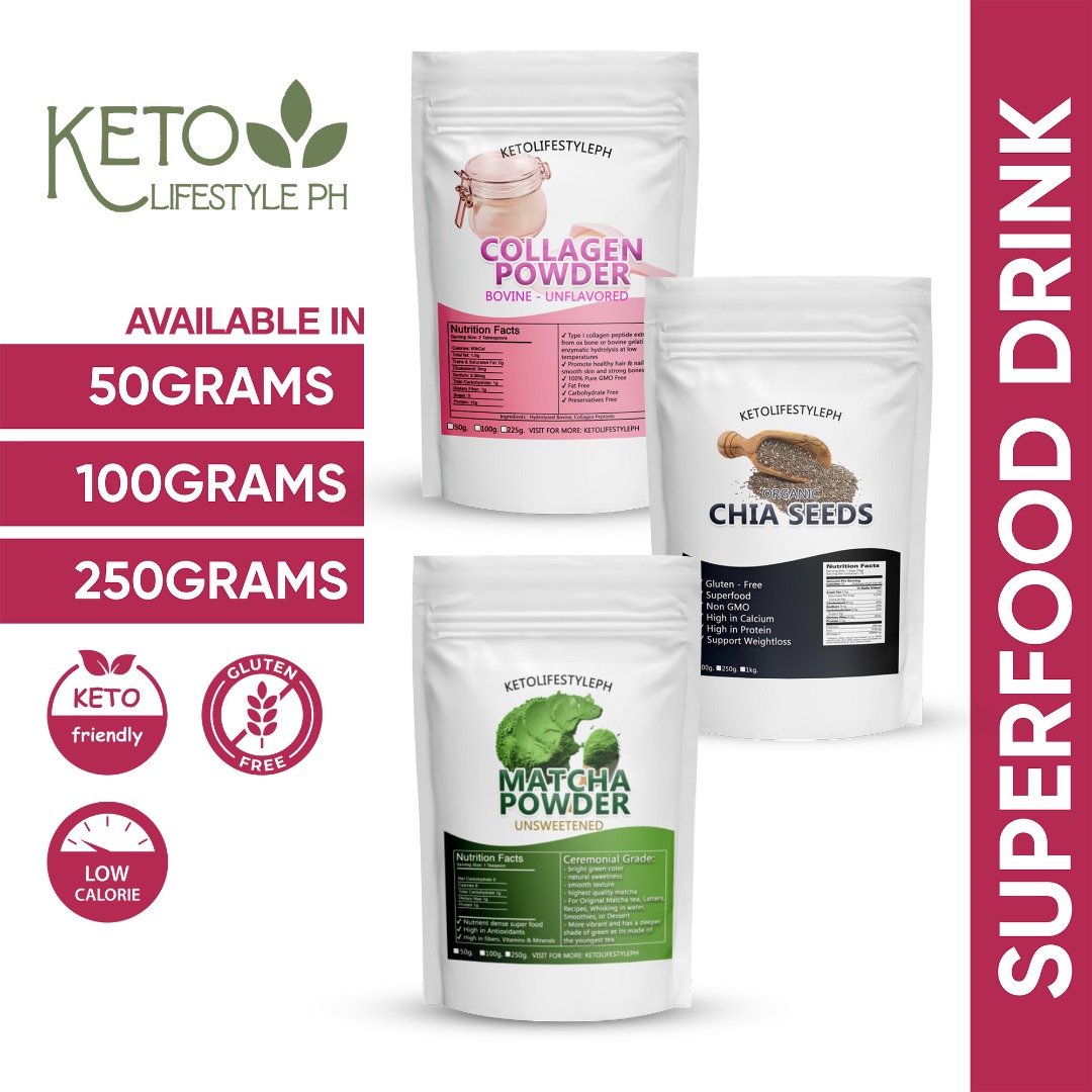 Ultimate Wellness Trio: Collagen, Chia, and Matcha Power Bundle, Food ...