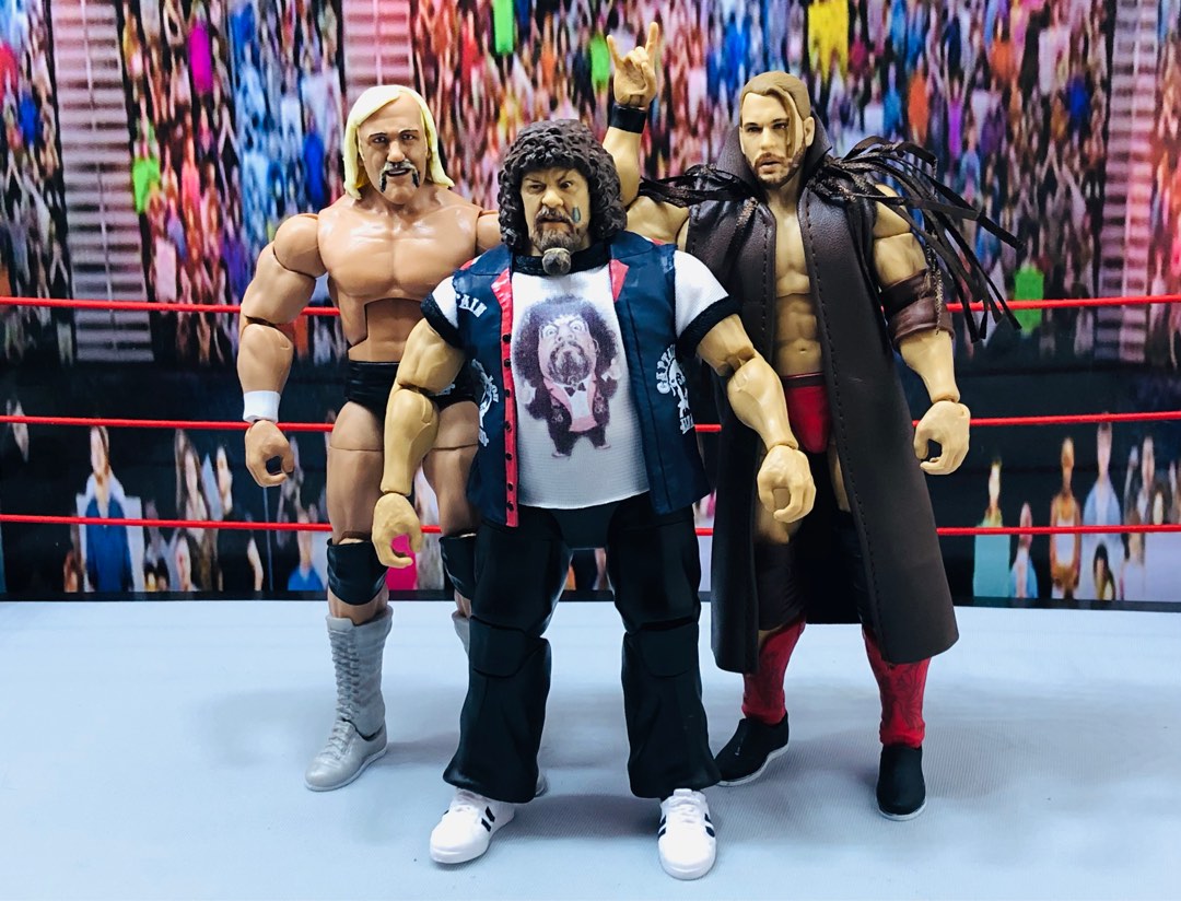 WWE Mattel Elite Hogan Albano Hawk (Set of 3) Wrestling Action Figures ...