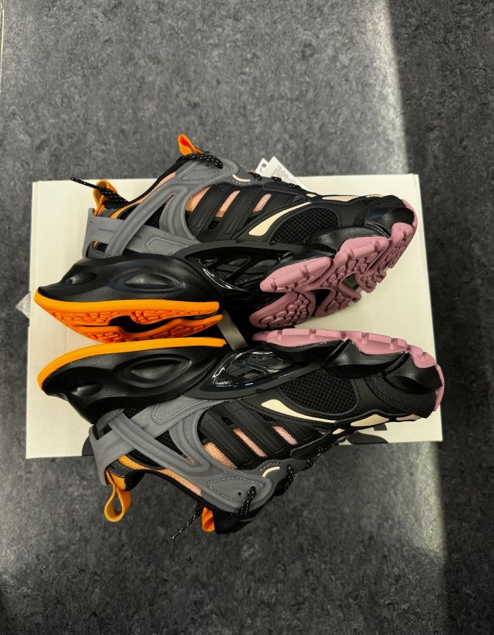 adidas XLG RUNNER DELUXE Black Orange Pink Sneakers, Women's Fashion ...
