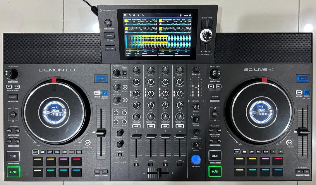 Alat DJ Denon SC Live 4 Touchscreen New Fullset Box Controller DJ Built ...
