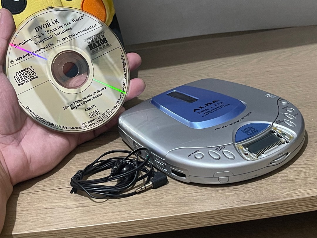 Alba Discman Portable Rechargeable CD player with FM AM Free earphones ...