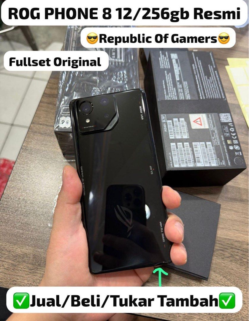 Asus ROG 8 12/256 Gb Black Resmi Indo, Telepon Seluler & Tablet, Ponsel ...