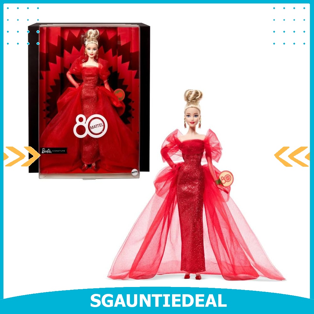 Barbie JBJ17 Signature Celebrates 80th Anniversary Doll, Hobbies & Toys ...