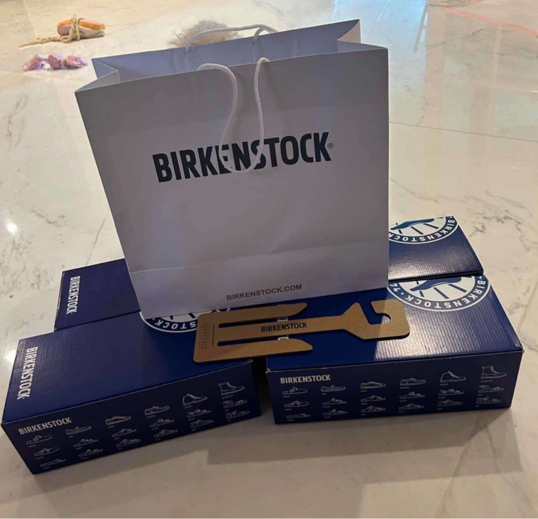 birkenstock boxes authentic, Women's Fashion, Footwear, Slippers and ...