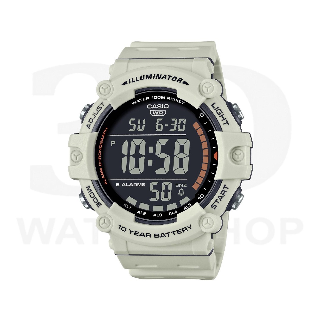 Casio Digital Big Display Collection Grey AE1500WH-8B2 AE-1500WH-8B2 ...