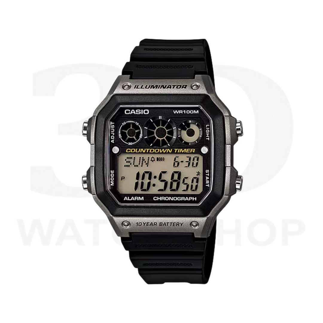 Casio Digital Illuminator Collection Grey AE1300WH-8A AE-1300WH-8A, Men ...