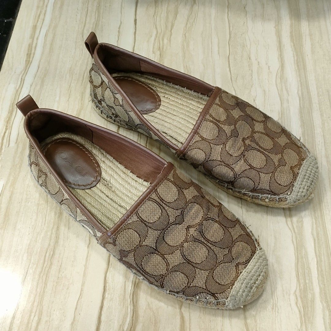 Coach Codi Espadrille Shoes In Signature Jacquard, Fesyen Wanita ...