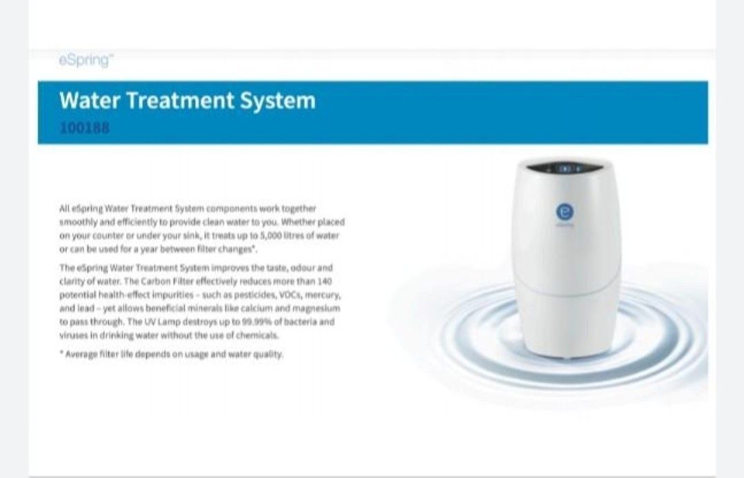 eSpring Water Treatment System, TV & Home Appliances, Kitchen ...