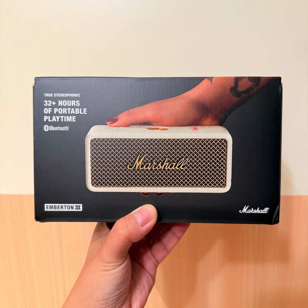 Marshall Emberton III Portable Bluetooth Speaker - Cream Emberton 3 ...