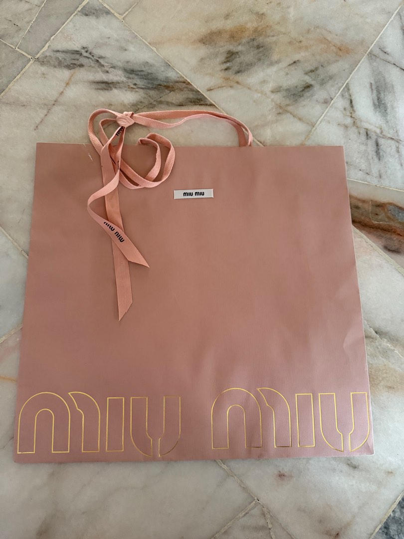 Miu Miu paper bag, Luxury, Accessories on Carousell