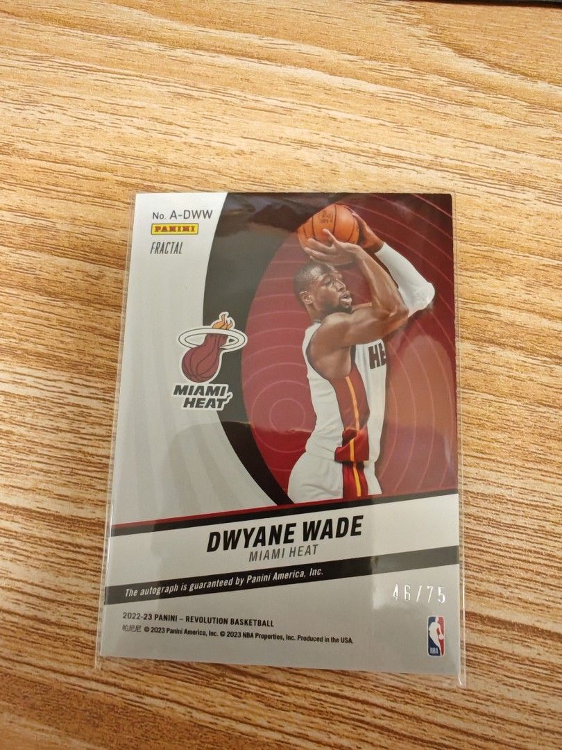 [NBA card] Dwyane Wade 2022-23 Panini Revolution #A-DWW Fractal Auto 46 ...